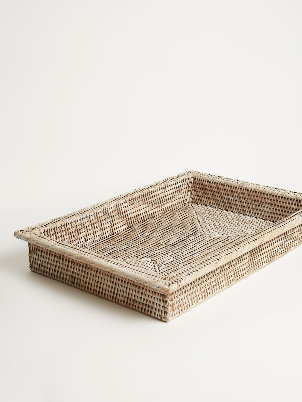 White Rattan Tray
